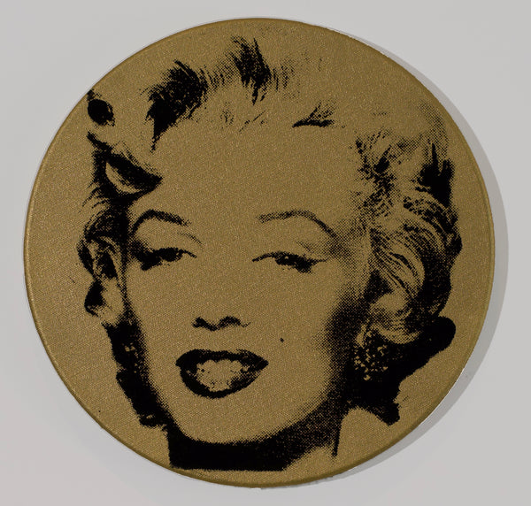 Marilyn Monroe (Gold Round) - Screenprint on Canvas
